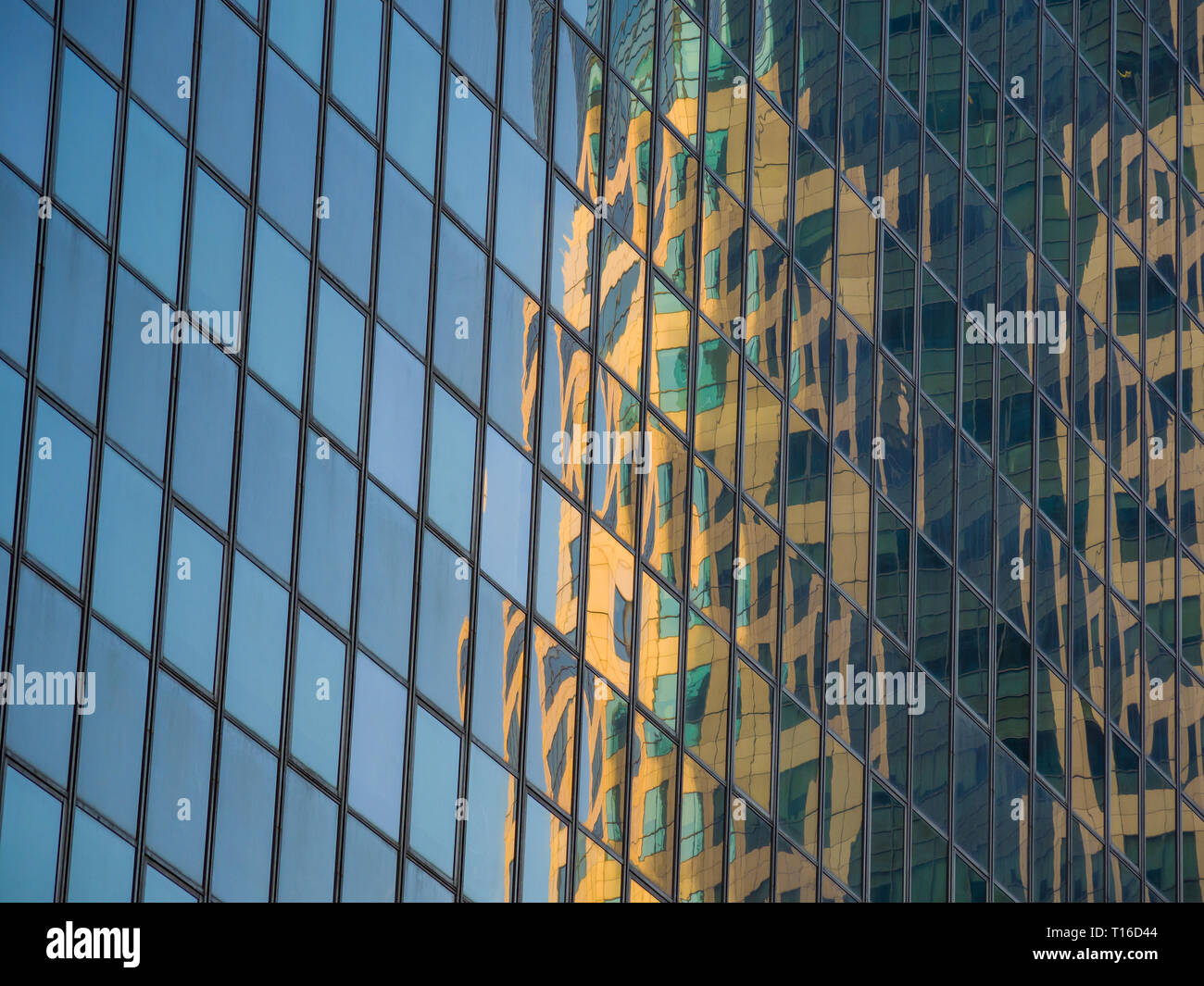 Skyscraper reflections on the windows in SIngapore Stock Photo - Alamy