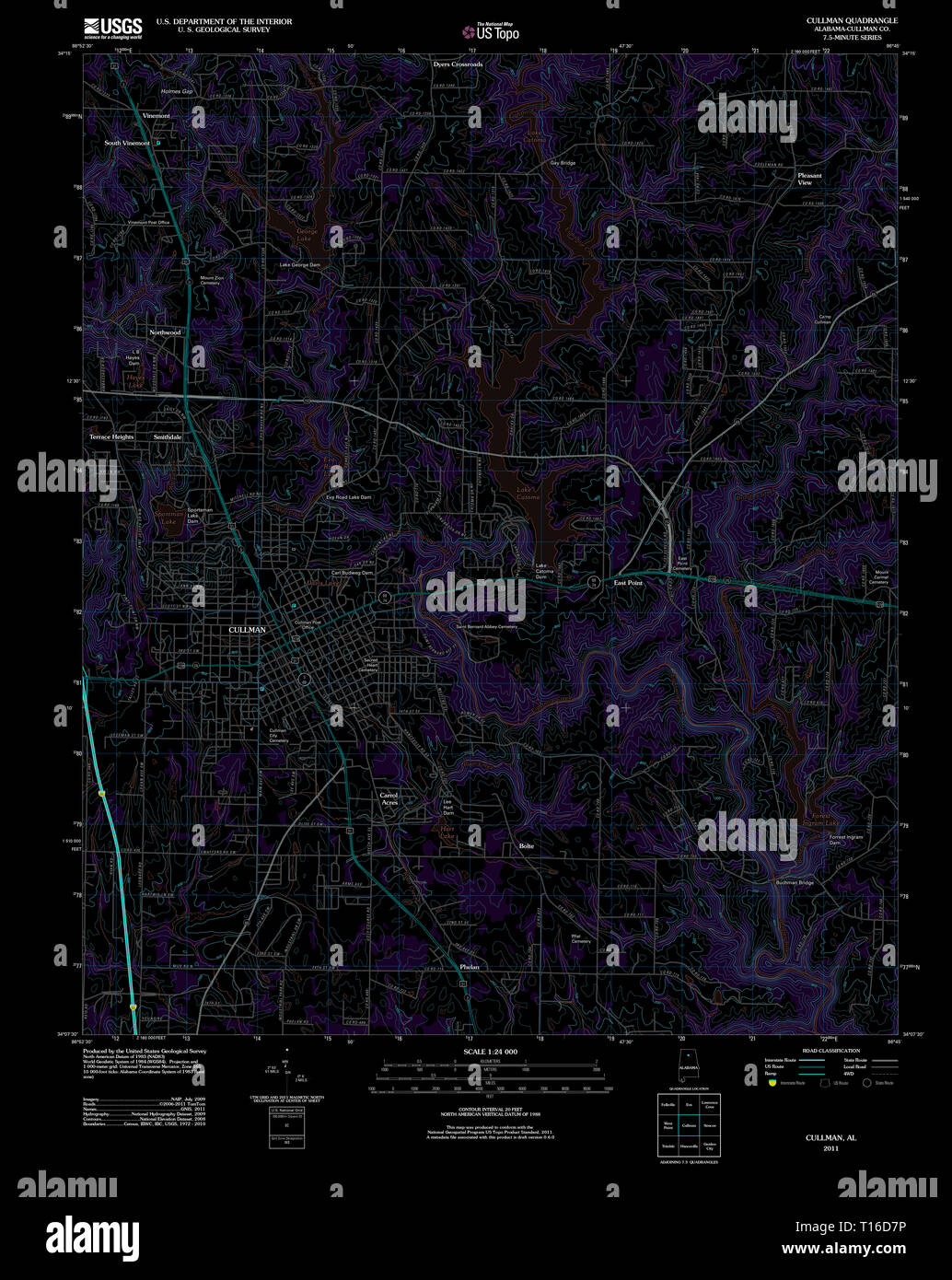 Map of cullman hi-res stock photography and images - Alamy
