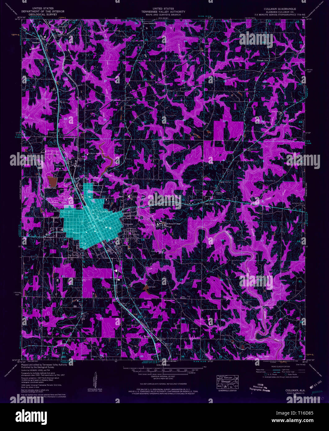 Cullman map hi-res stock photography and images - Alamy