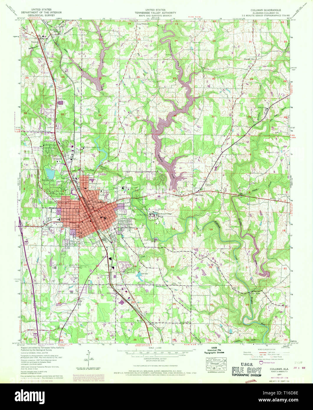 Map of cullman hi-res stock photography and images - Alamy