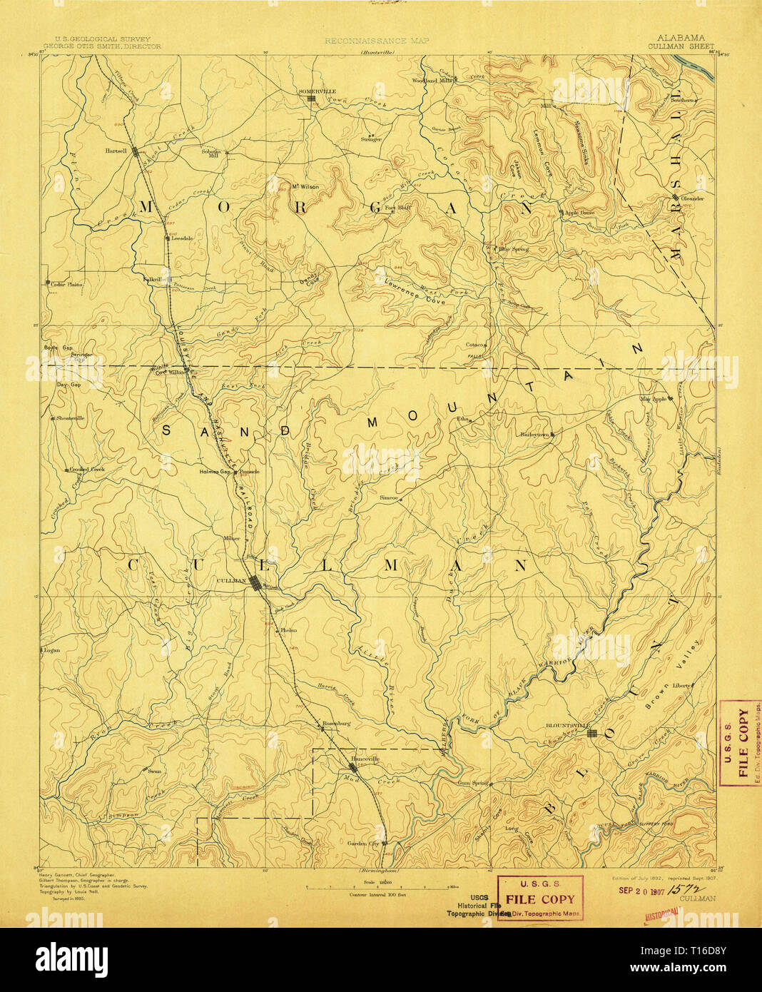 Map of cullman hi-res stock photography and images - Alamy