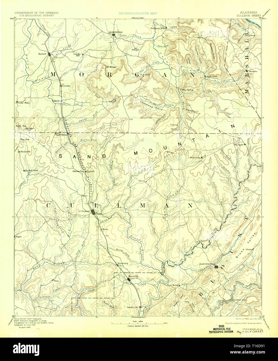 Cullman map hi-res stock photography and images - Alamy