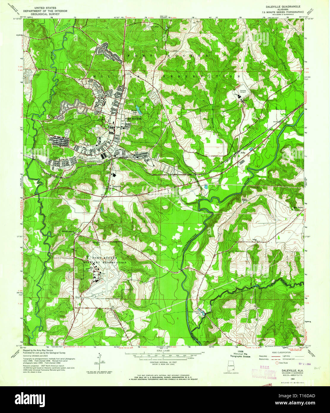 Map of daleville hi-res stock photography and images - Alamy
