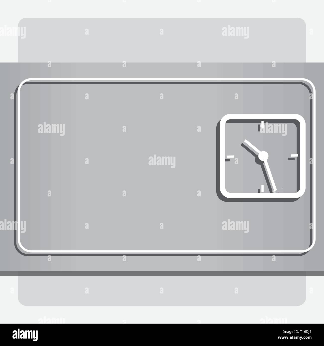 Modern Design of Transparent Square Analog Clock on Two Tone Pastel ...