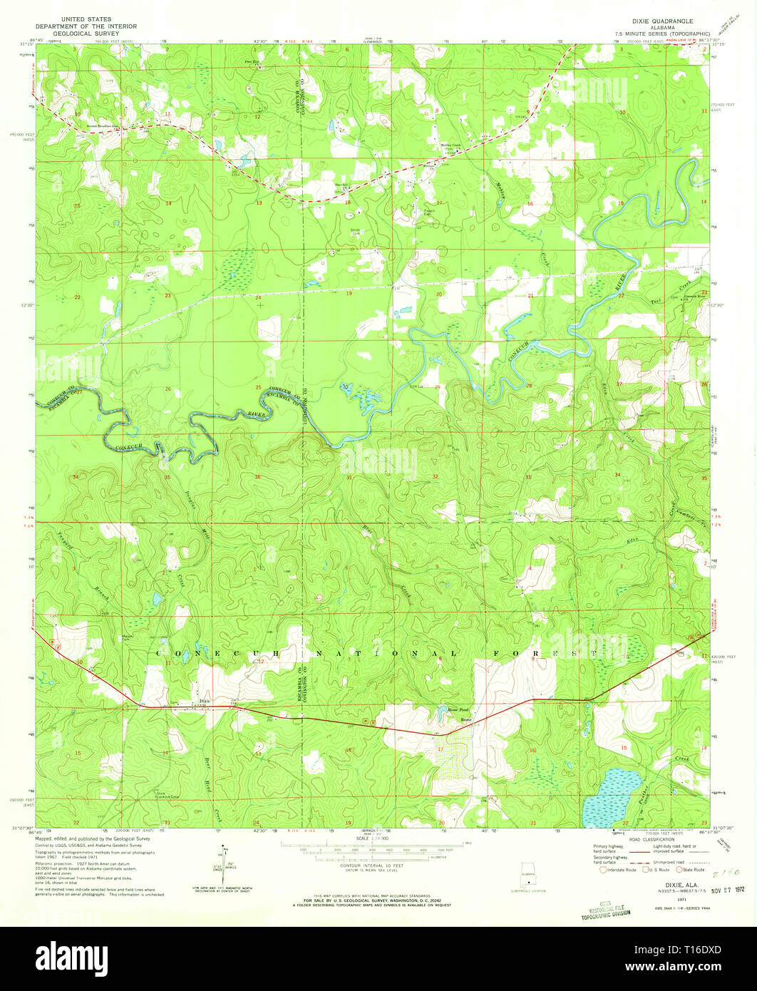 Dixie map hi-res stock photography and images - Alamy