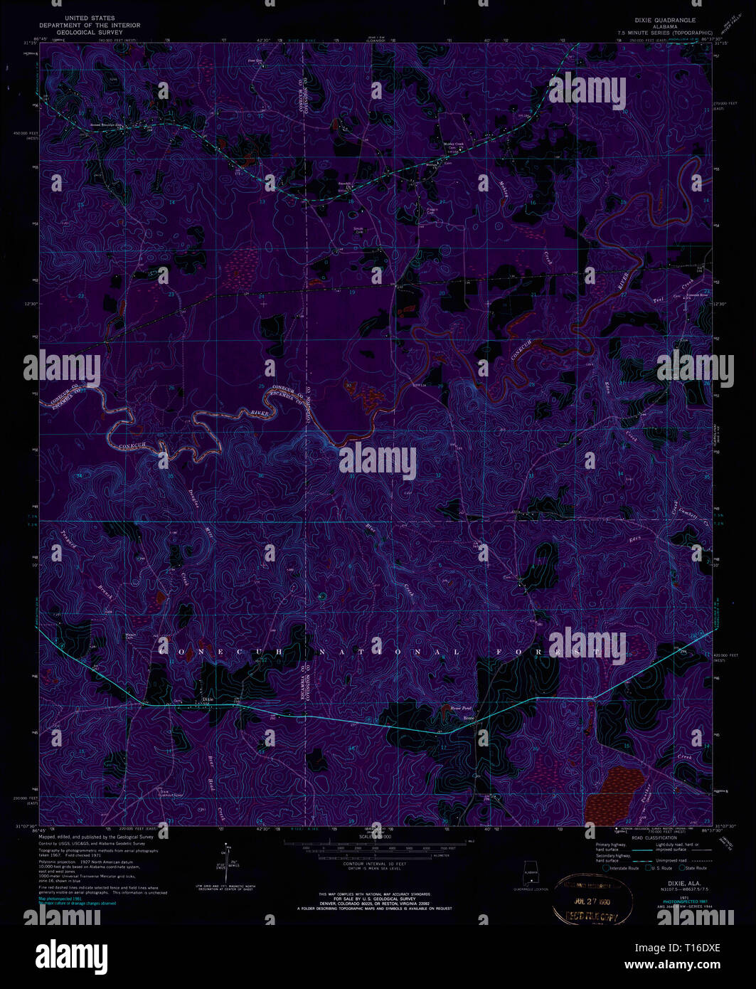 Dixie map hi-res stock photography and images - Alamy