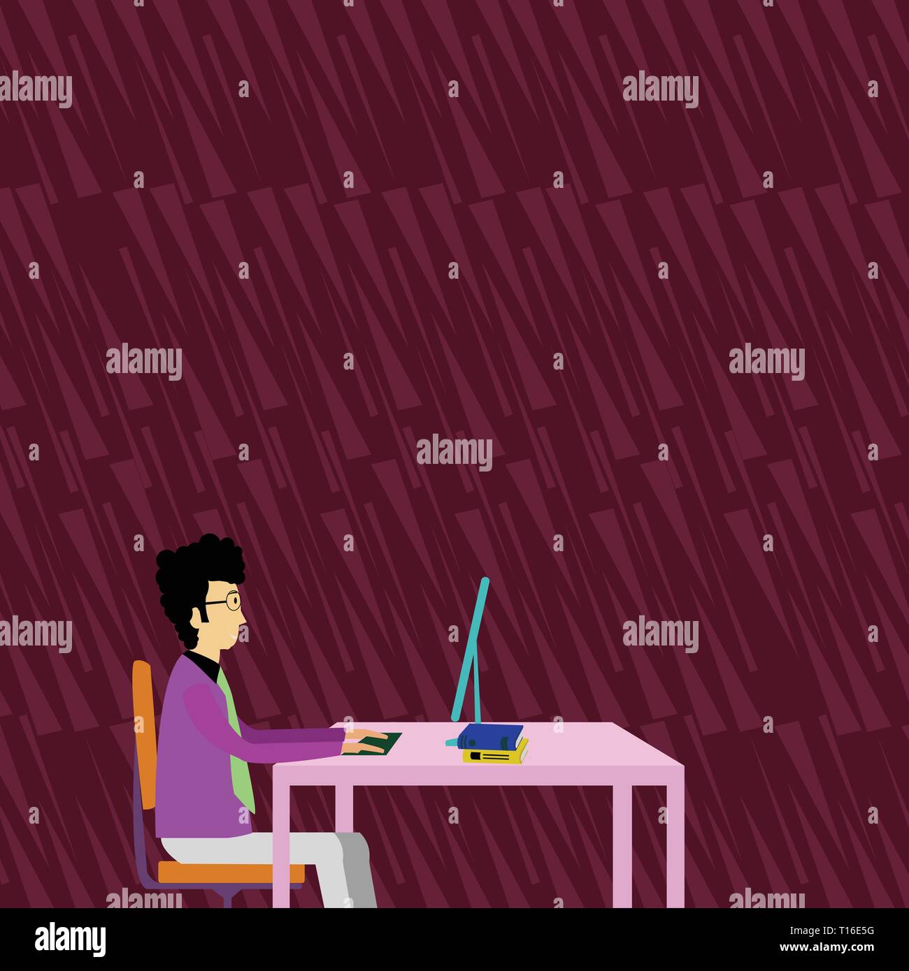 Sitting straight chair posture hi-res stock photography and images - Alamy