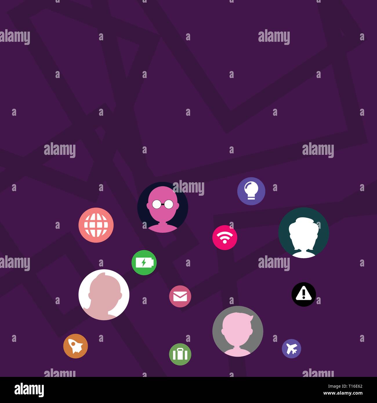 Avatar image on screen Stock Vector Images - Alamy