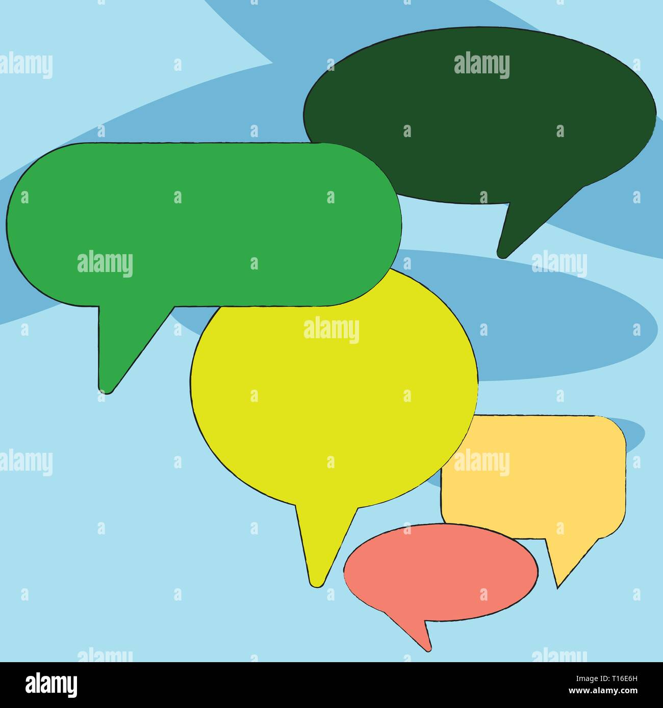 Many Color Speech Bubble in Different Sizes and Shade for Group ...
