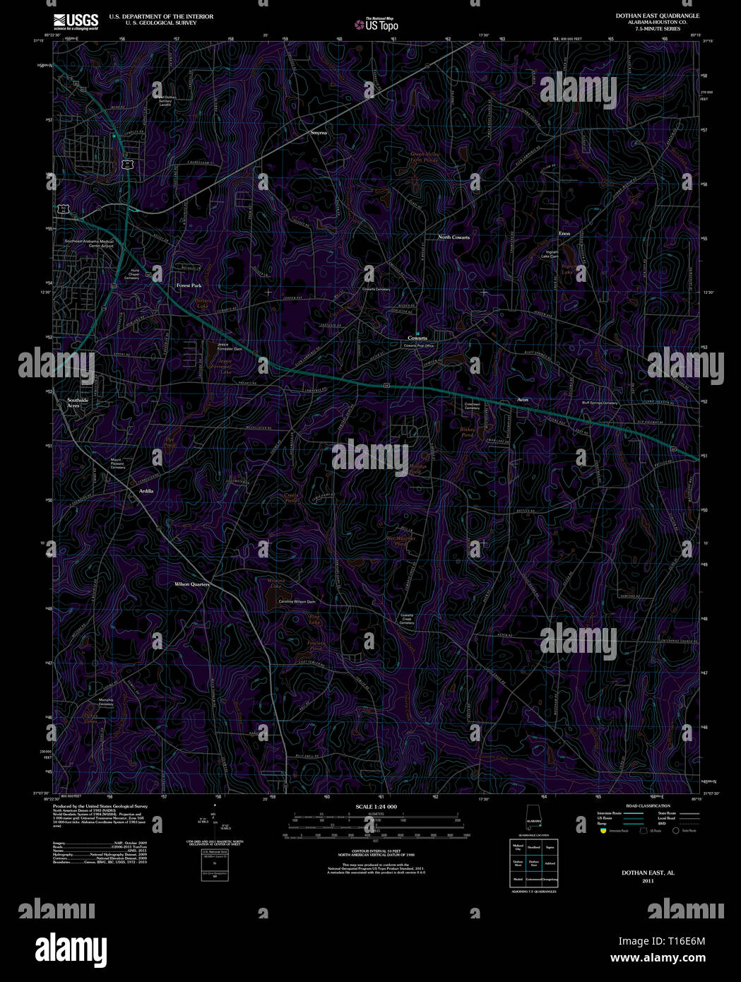 Map of dothan hi-res stock photography and images - Alamy