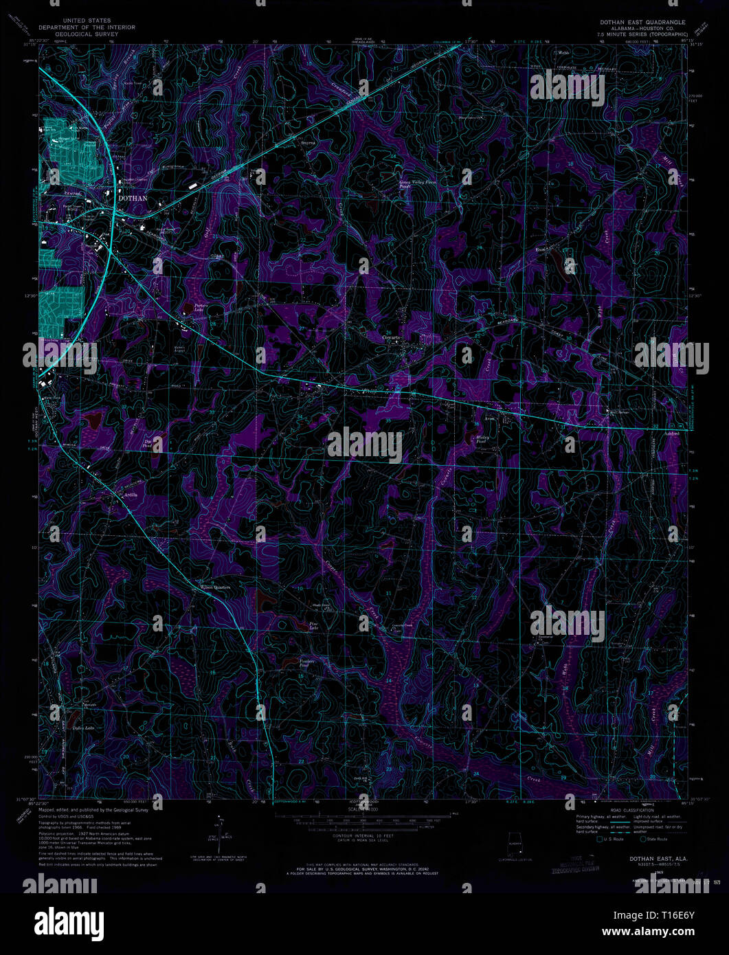 Map of dothan hi-res stock photography and images - Alamy