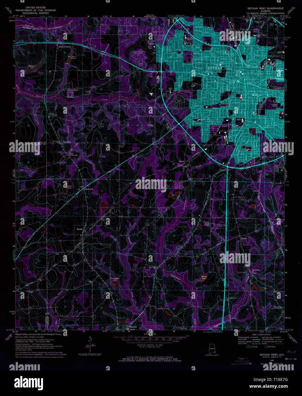 Map of dothan hi-res stock photography and images - Alamy