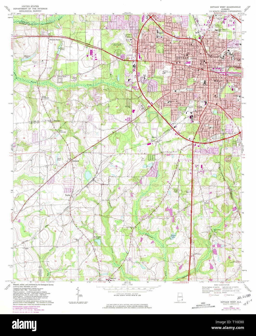 Map of dothan hi-res stock photography and images - Alamy