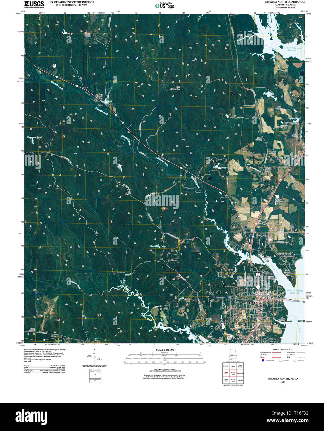 Eufaula map hi-res stock photography and images - Alamy