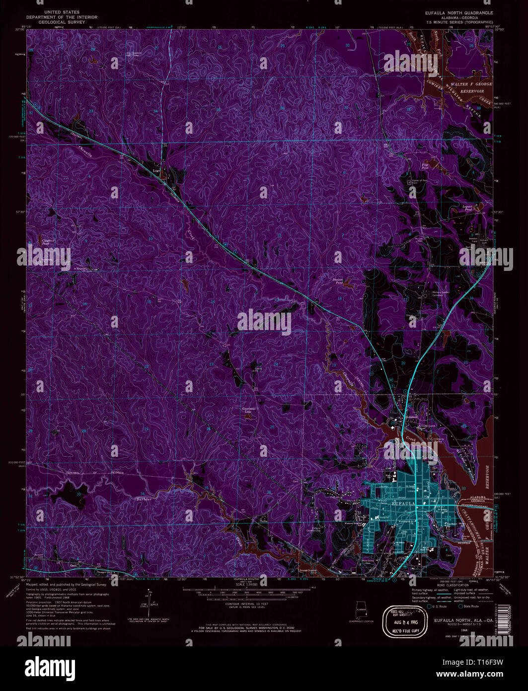 Map of eufaula hi-res stock photography and images - Alamy