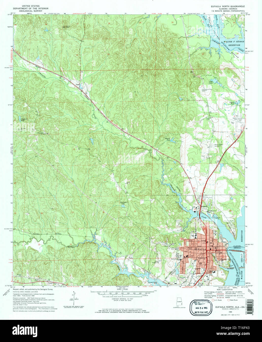 Map of eufaula hi-res stock photography and images - Alamy