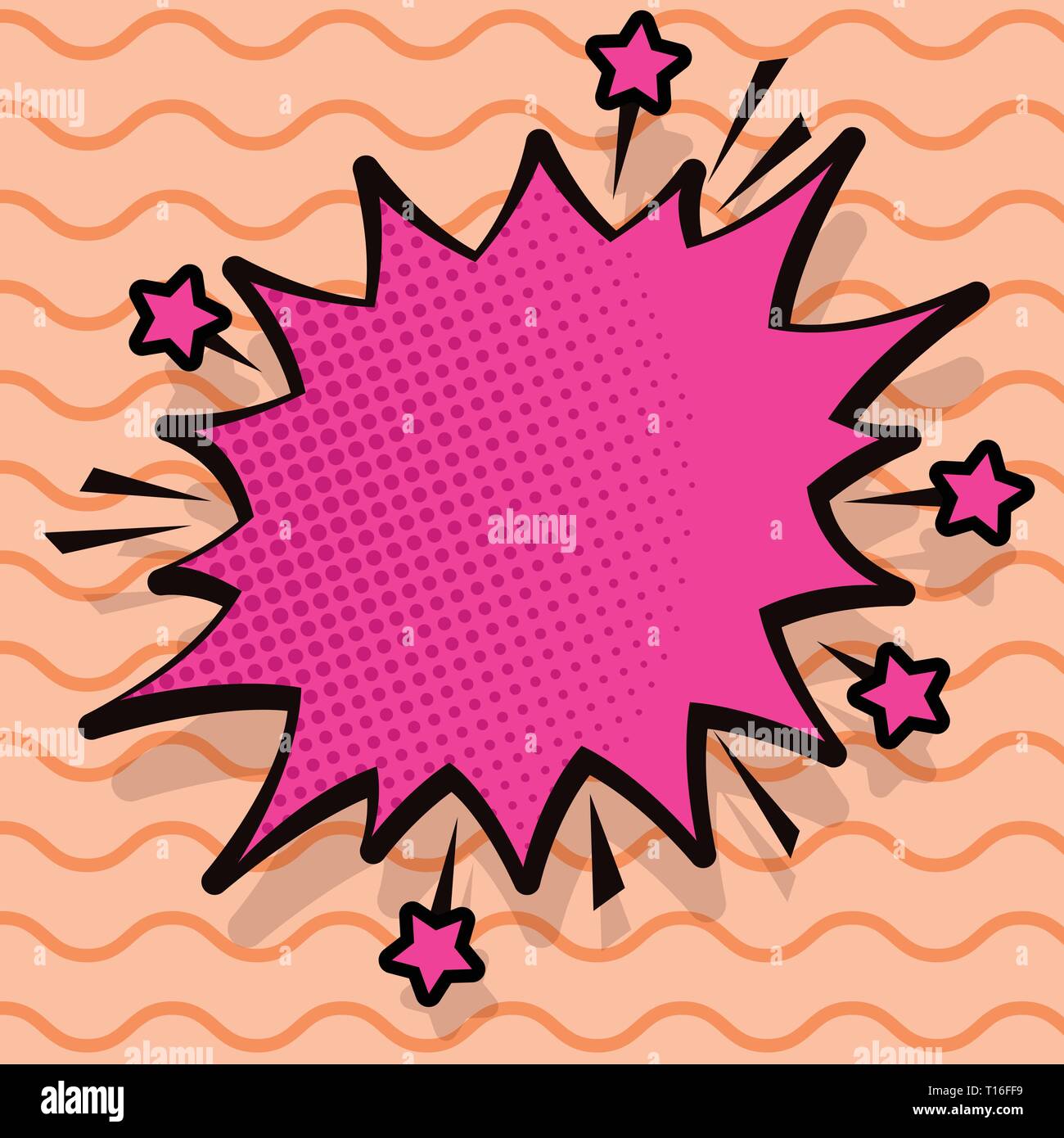 Spiky Blank Fight and Screaming Angry Speech Bubble with Thick Dark ...