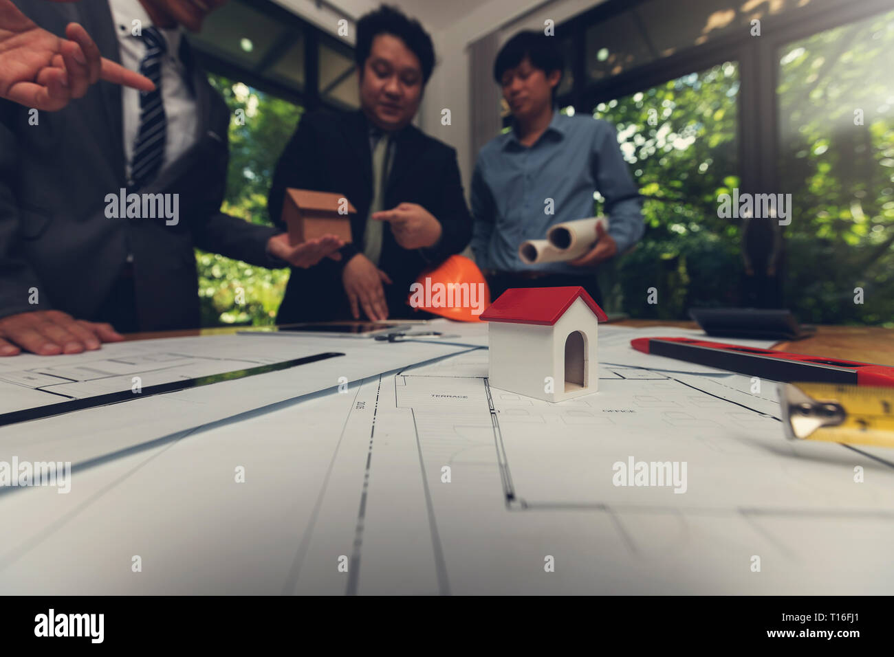 Engineer and Architect concept, Engineer Architects and Real estate ...