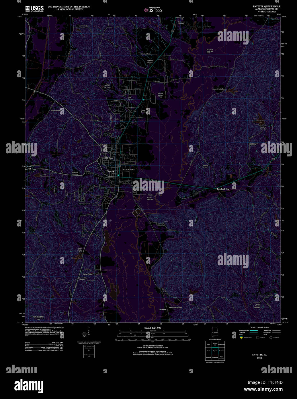 Fayette alabama map hi-res stock photography and images - Alamy