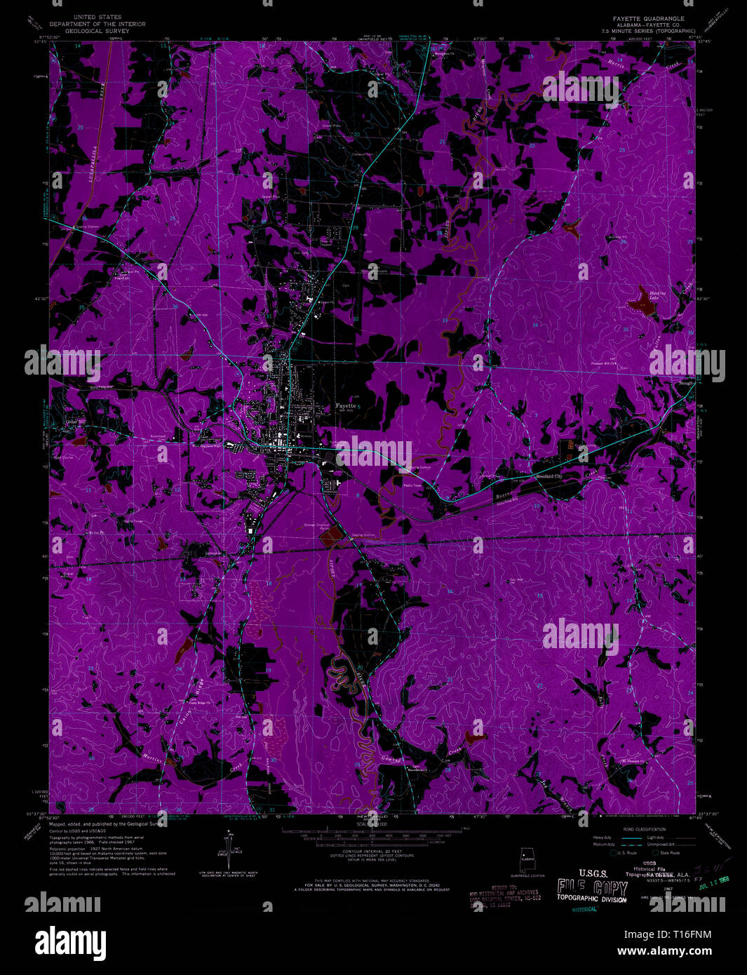 Fayette alabama map hi-res stock photography and images - Alamy