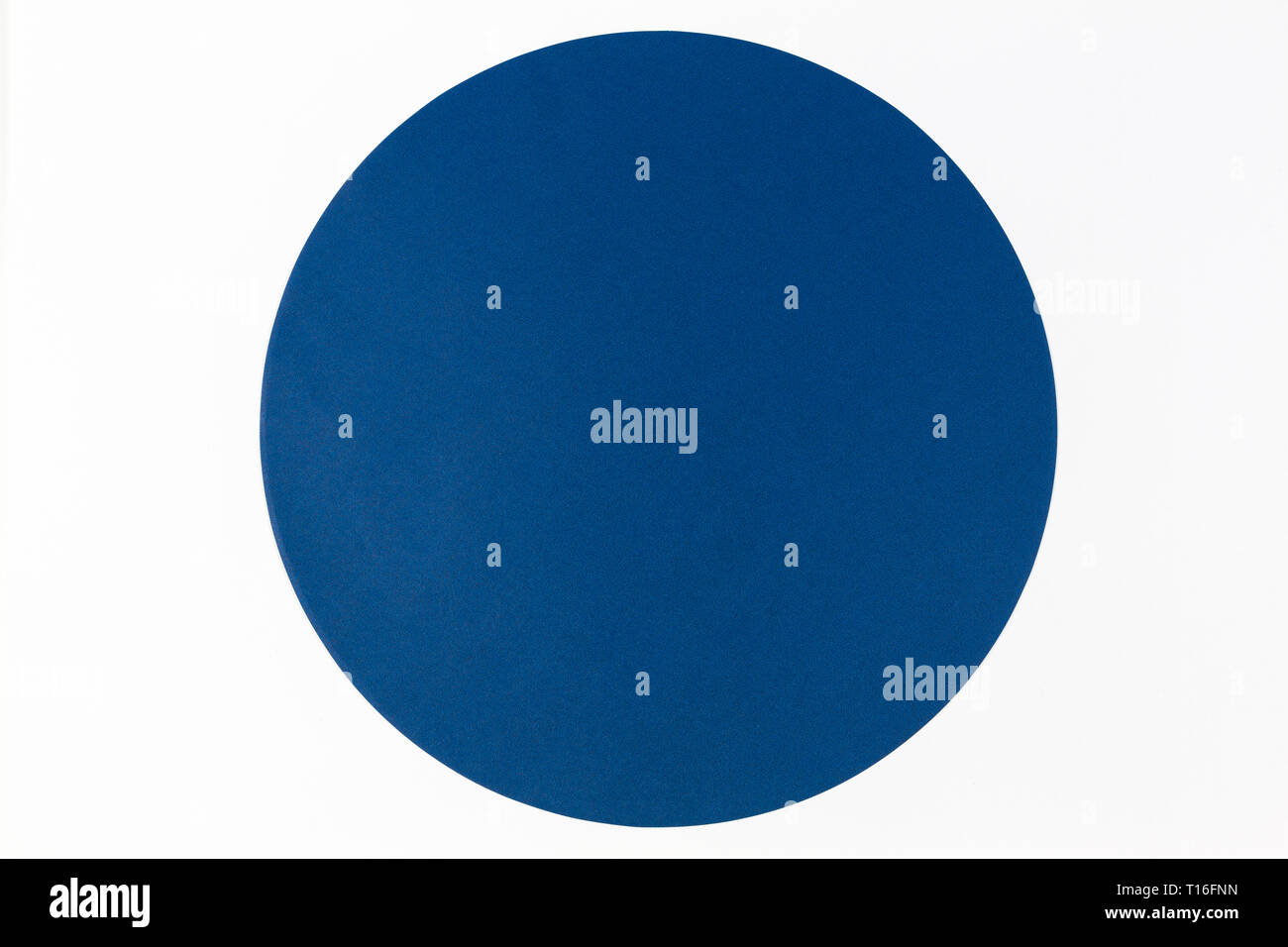 Abstract minimal color paper background. Blue round circle on white ...