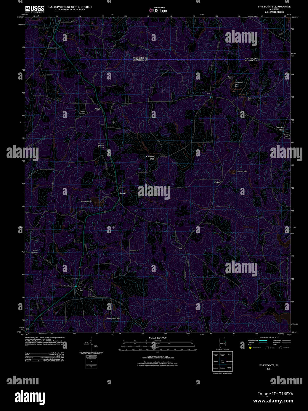 Five points map hi-res stock photography and images - Alamy