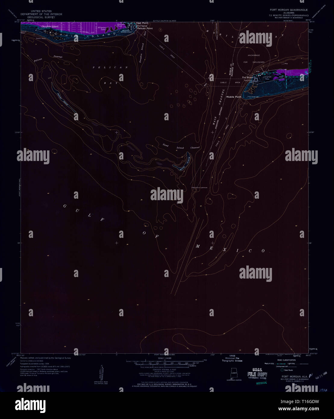 Map of fort morgan hi-res stock photography and images - Alamy