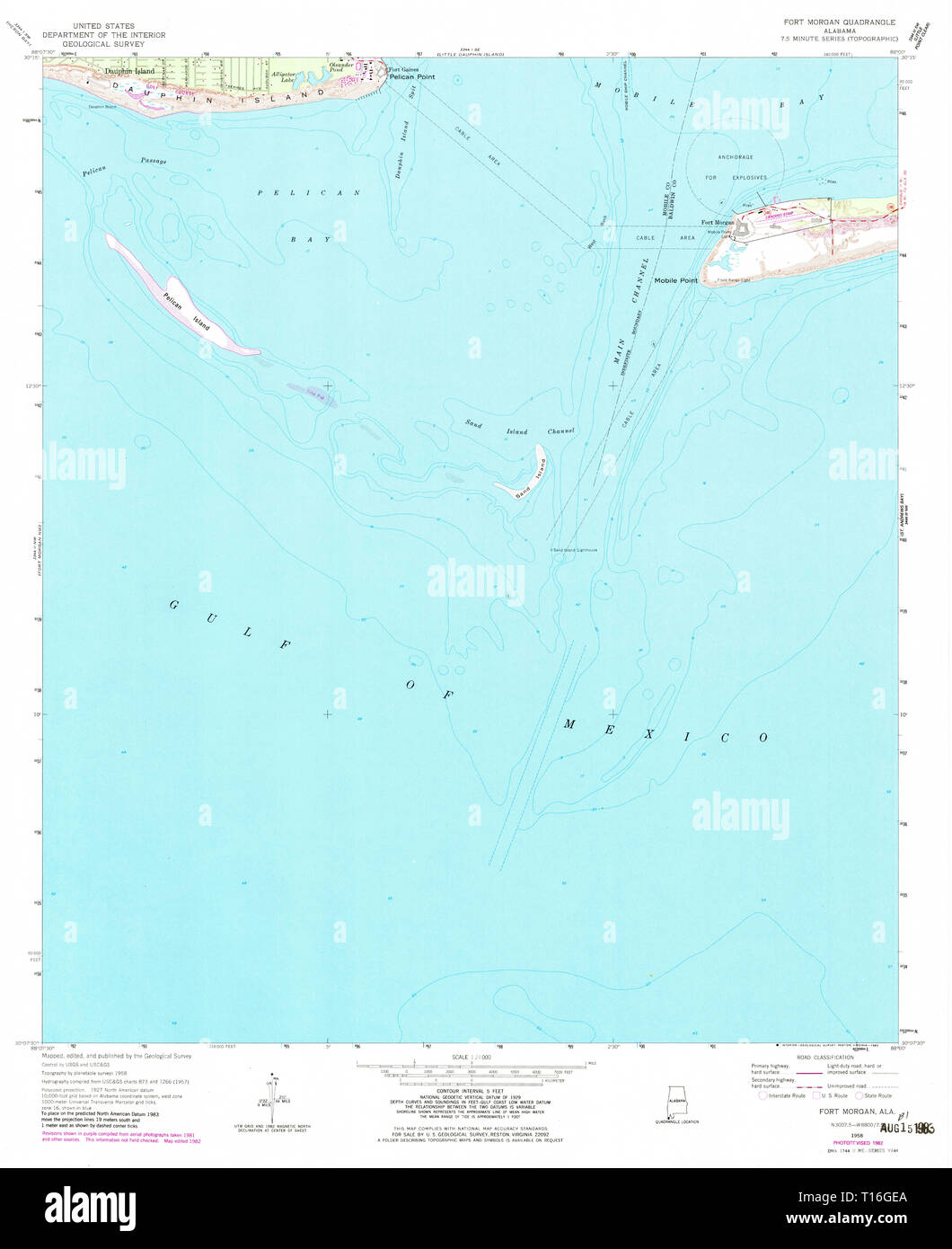Map of fort morgan hi-res stock photography and images - Alamy