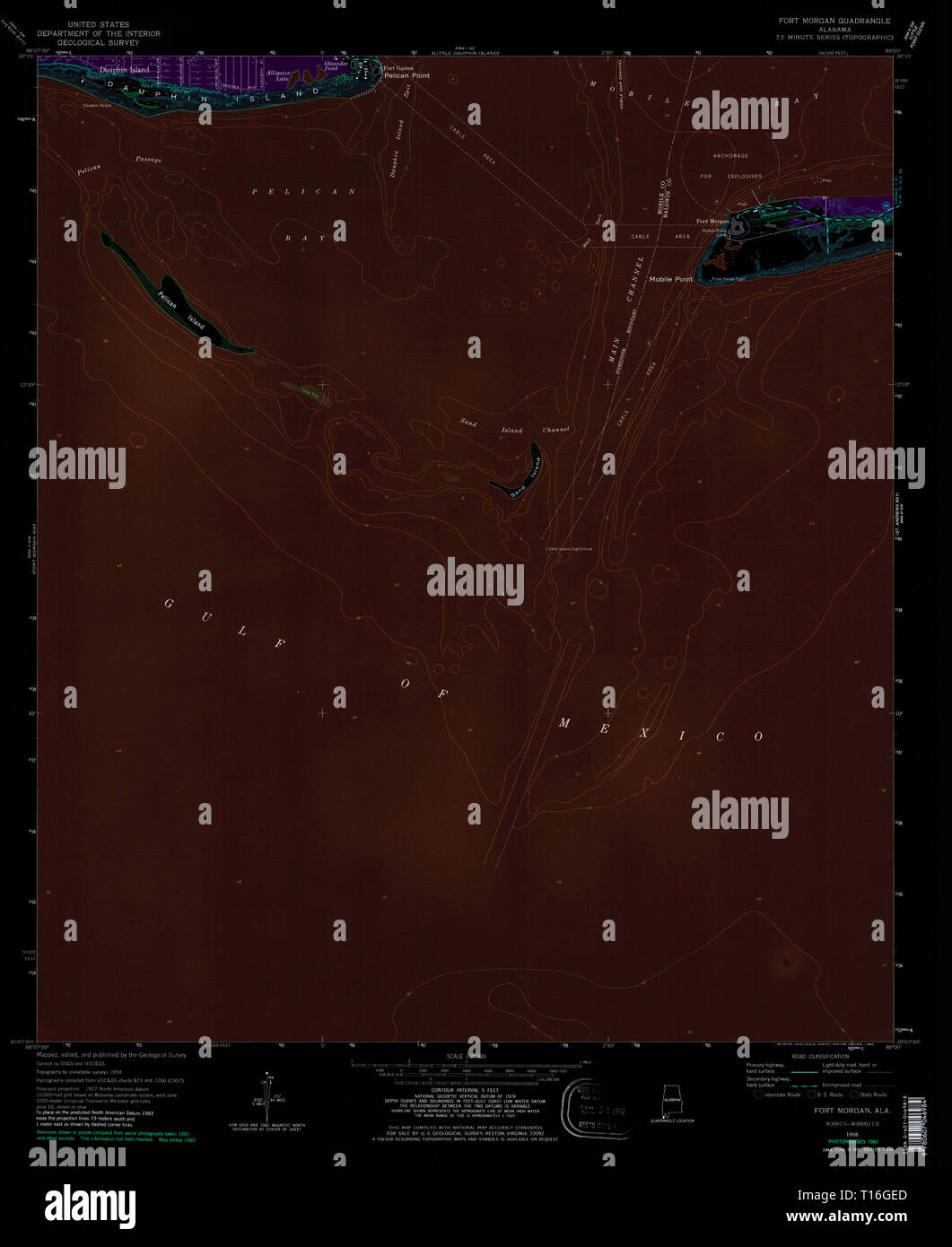 Map of fort morgan hi-res stock photography and images - Alamy