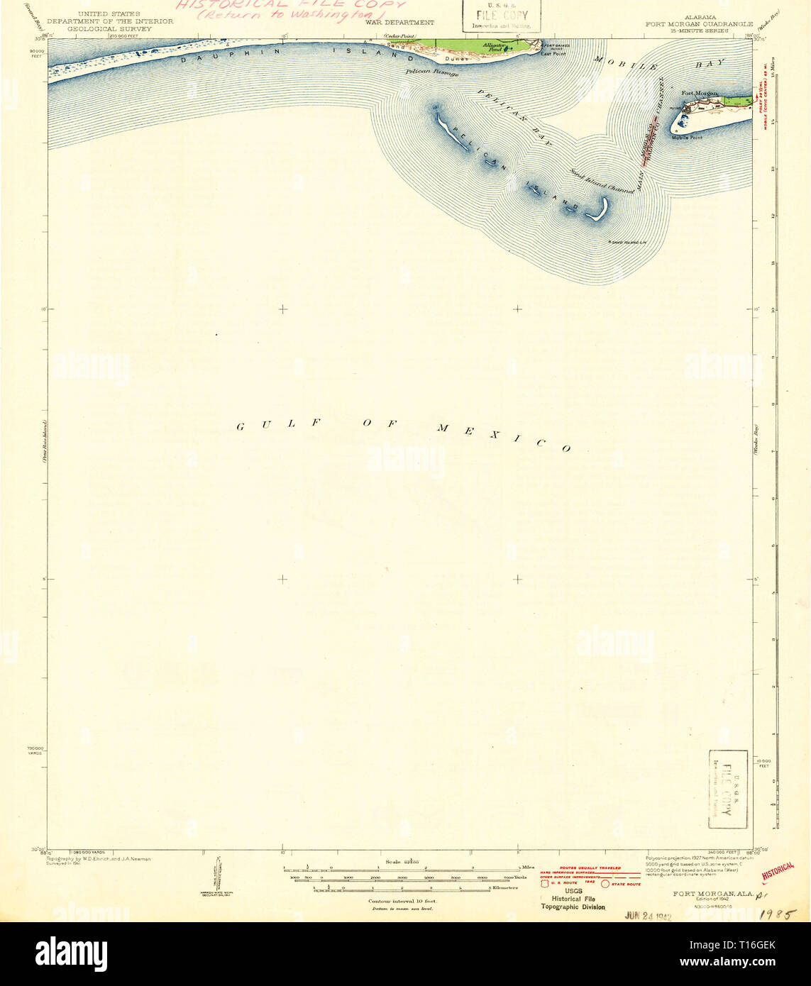 Map of fort morgan hi-res stock photography and images - Alamy