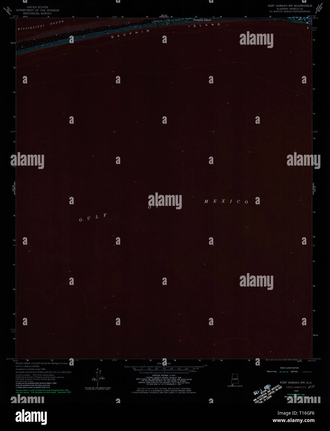 Map of fort morgan hi-res stock photography and images - Alamy