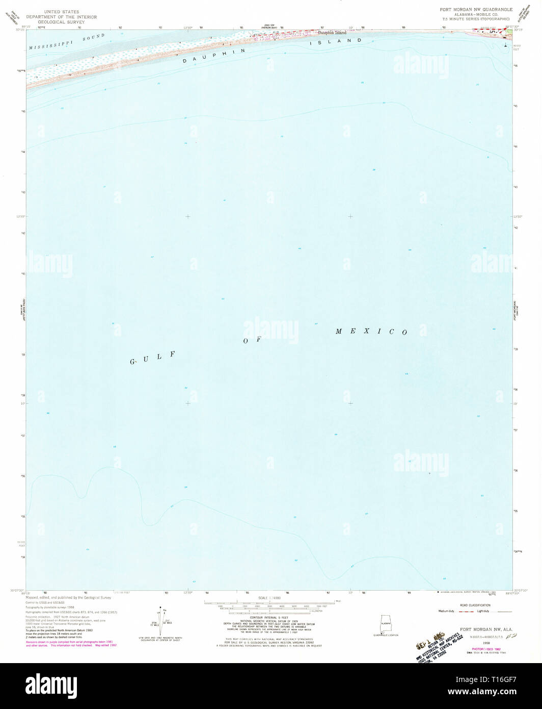 Map of fort morgan hi-res stock photography and images - Alamy