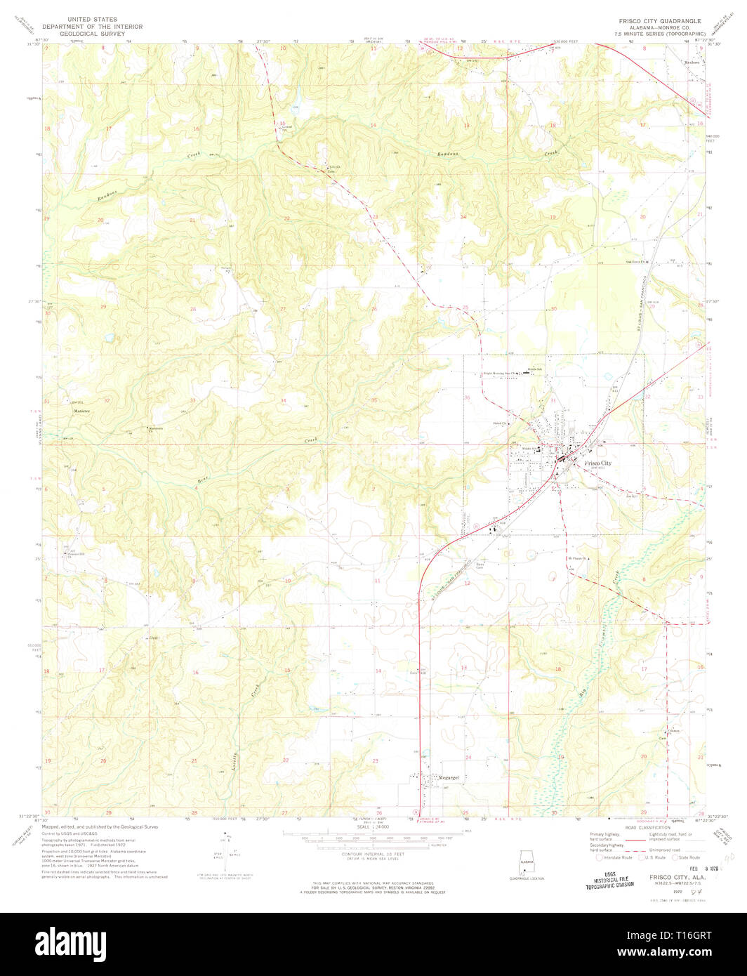 Map of frisco city hi-res stock photography and images - Alamy