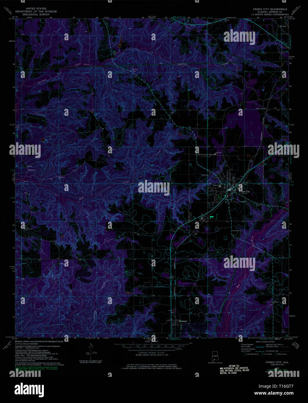 Frisco city map hi-res stock photography and images - Alamy