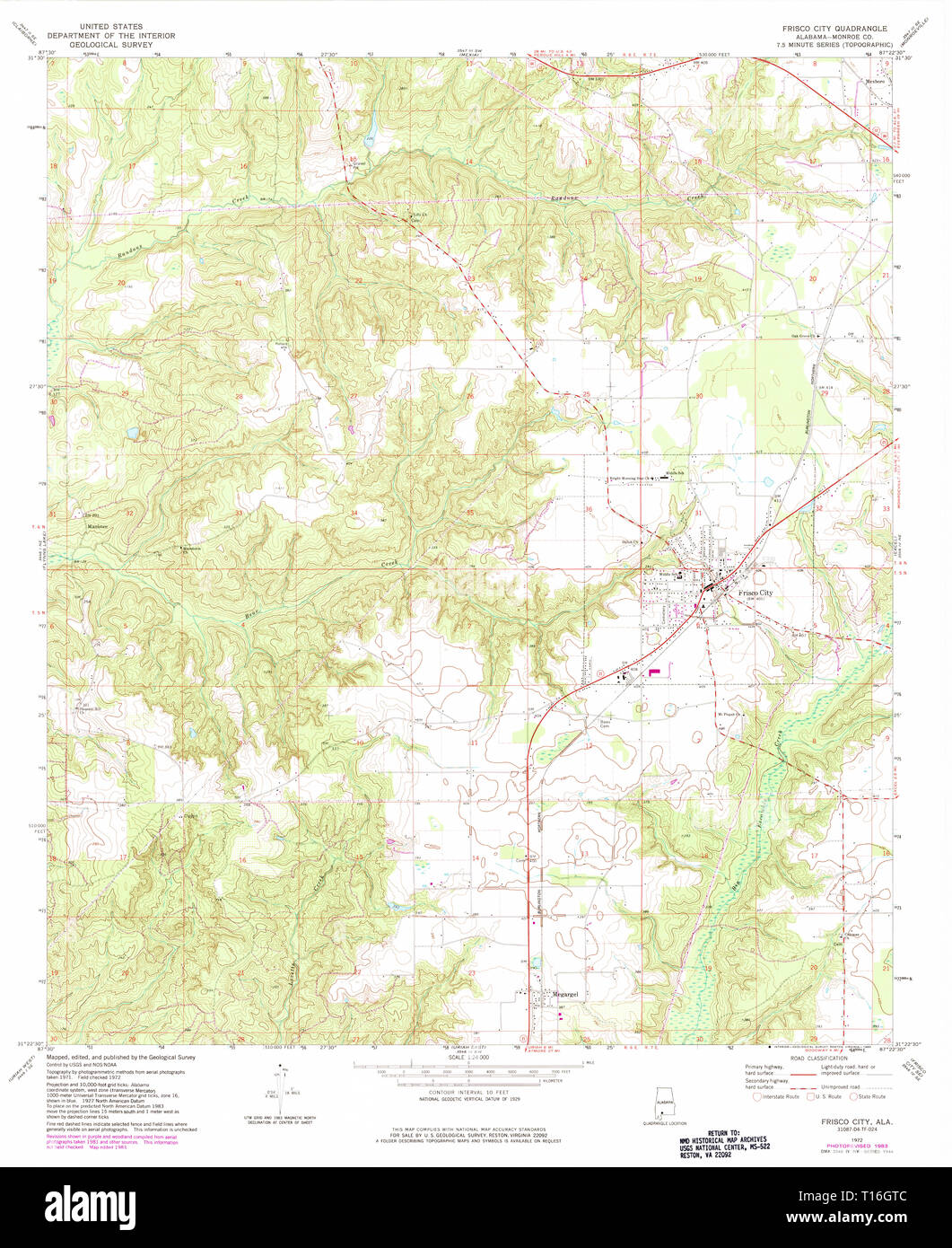 Map of frisco city Cut Out Stock Images & Pictures - Alamy
