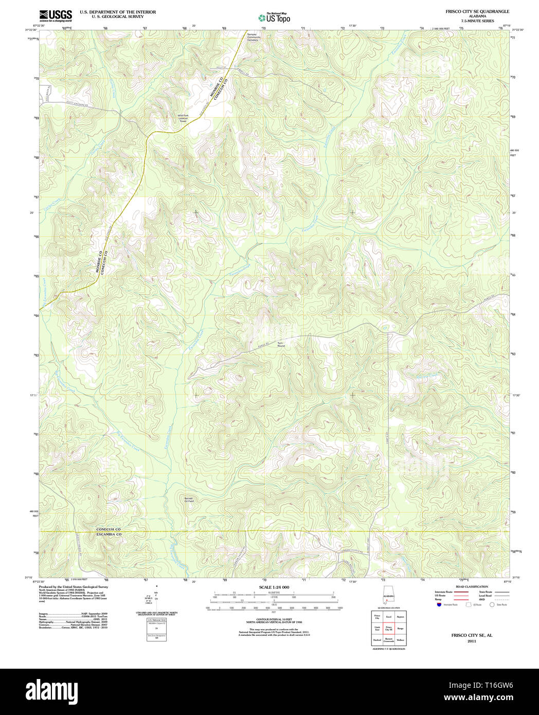 Frisco city alabama map hi-res stock photography and images - Alamy