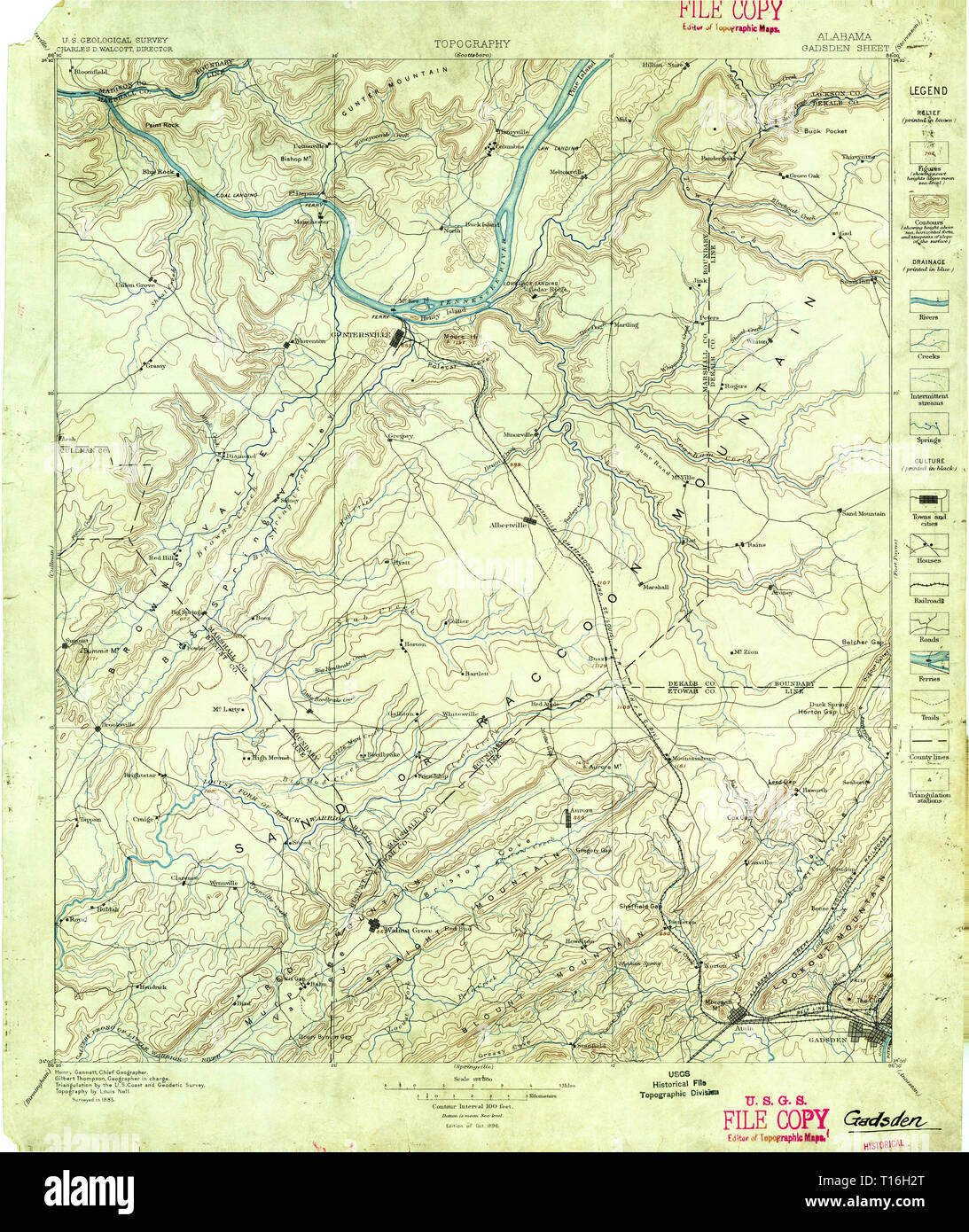 Gadsden alabama map hi-res stock photography and images - Alamy