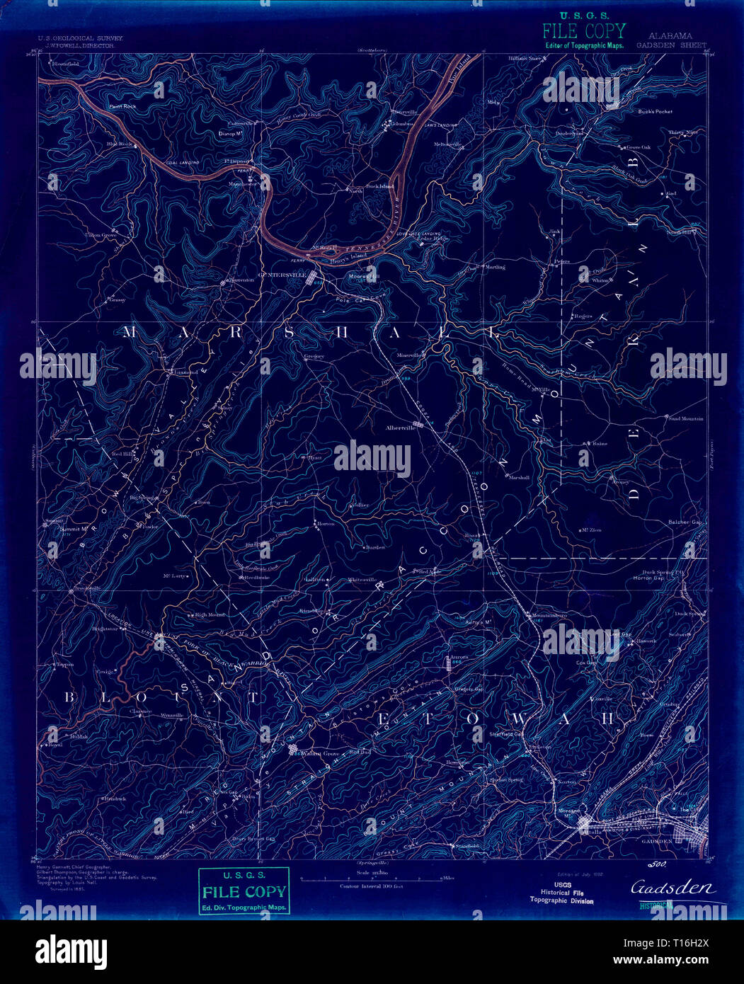 Gadsden alabama map hi-res stock photography and images - Alamy