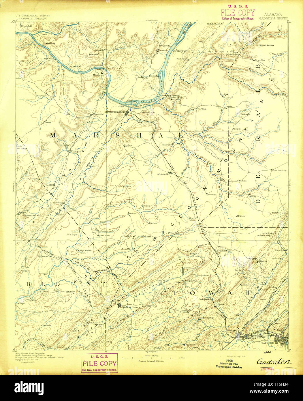 Gadsden alabama map hi-res stock photography and images - Alamy