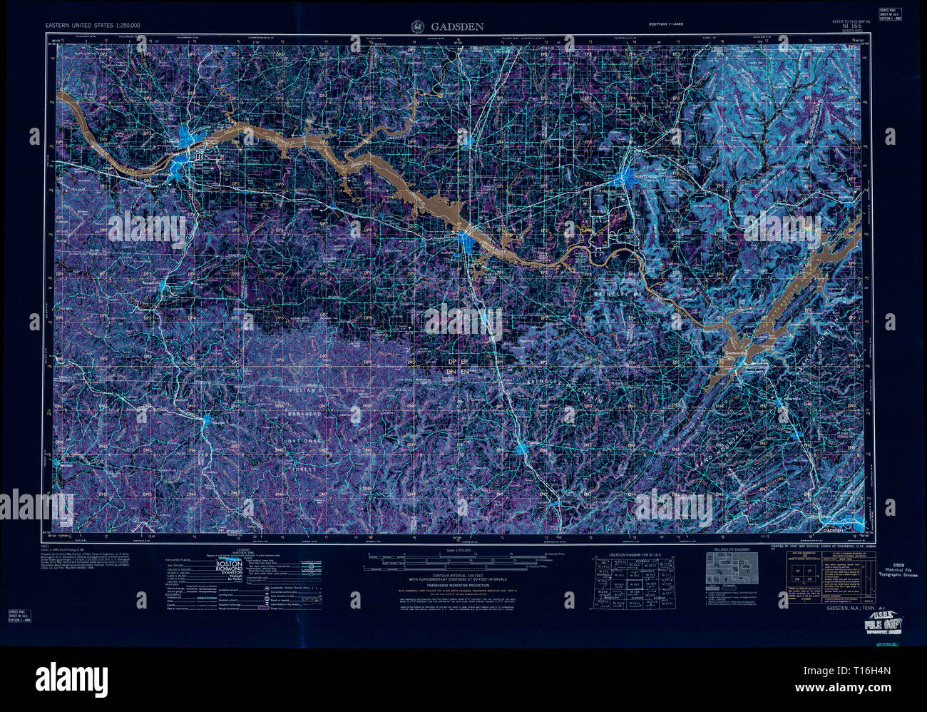 Gadsden alabama map hi-res stock photography and images - Alamy