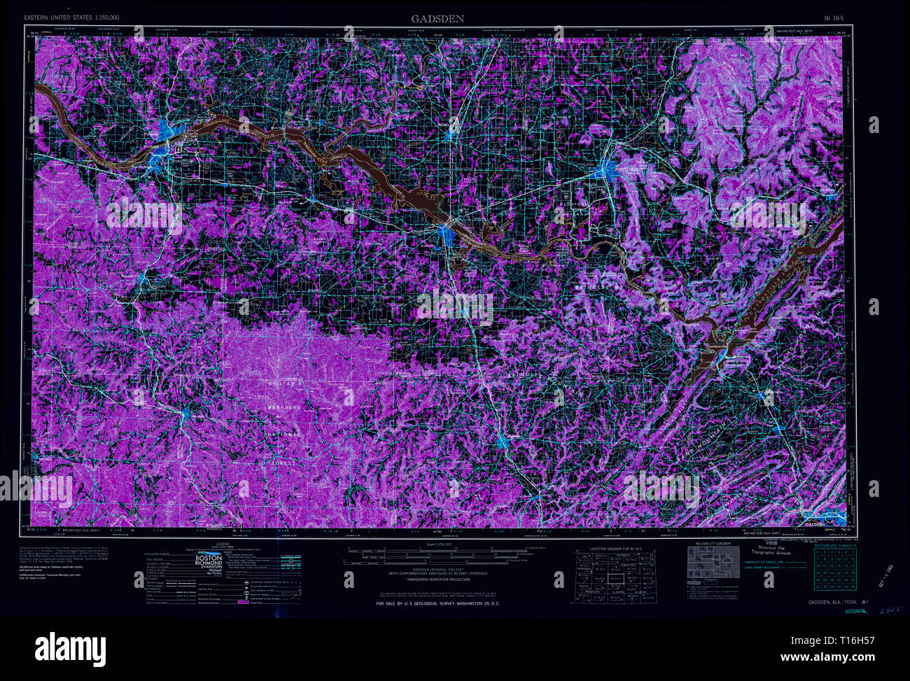 Gadsden alabama map hi-res stock photography and images - Alamy