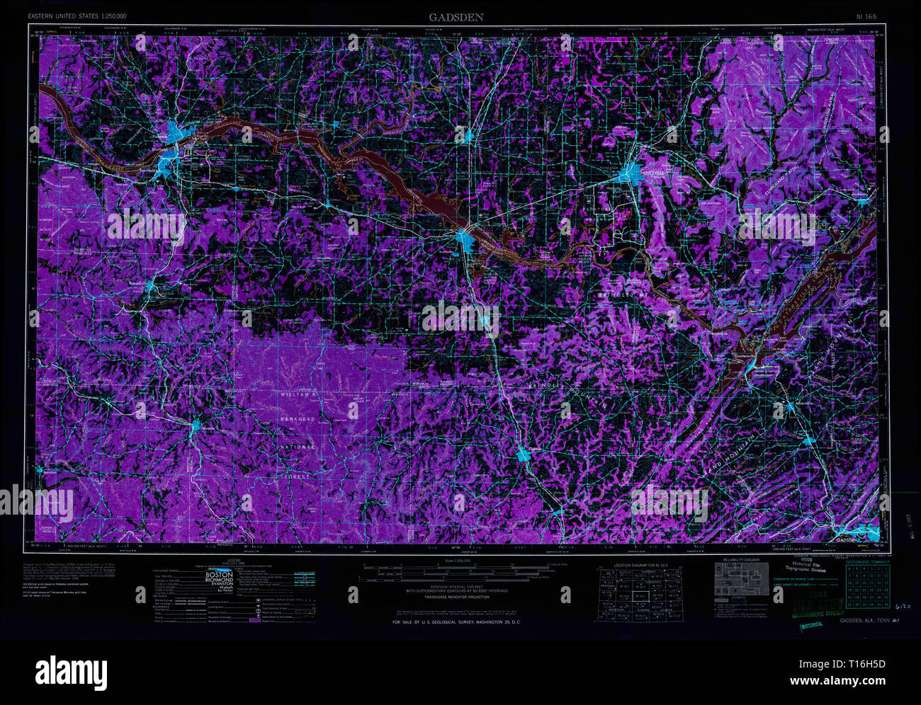 Gadsden alabama map hi-res stock photography and images - Alamy