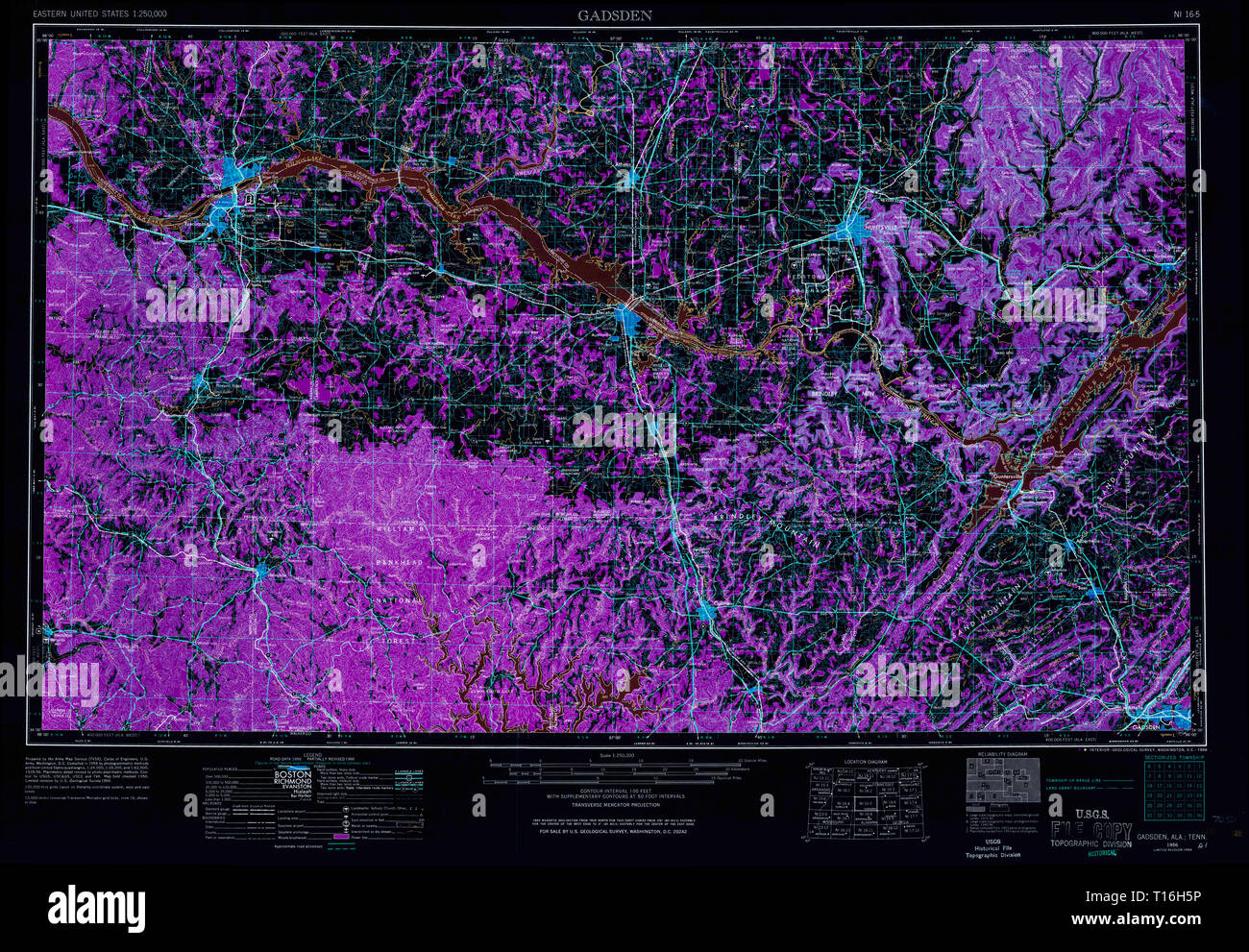 Gadsden alabama map hi-res stock photography and images - Alamy