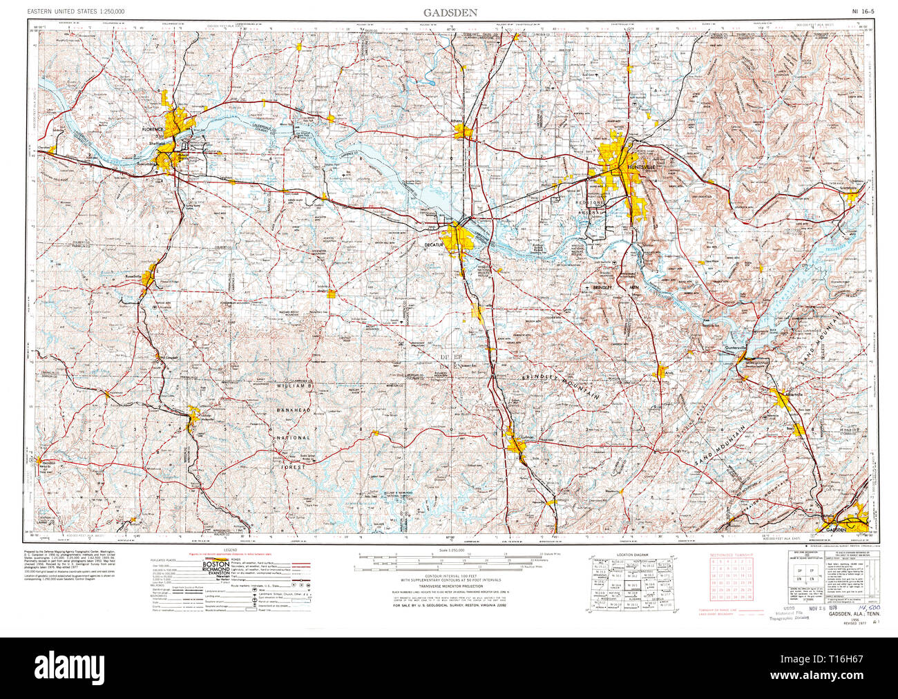 Gadsden alabama map hi-res stock photography and images - Alamy