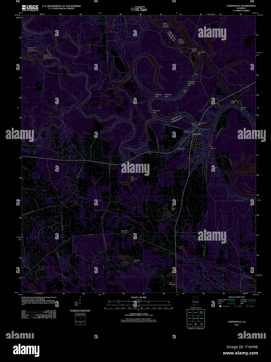 Map of gainesville hi-res stock photography and images - Alamy