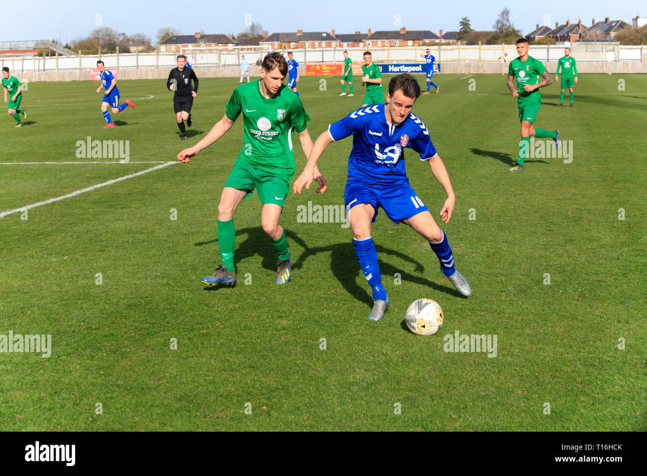 Local amateur football match between Billingham Town and Easington ...
