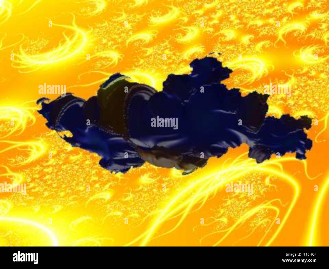 Fractal falling comet Stock Photo - Alamy