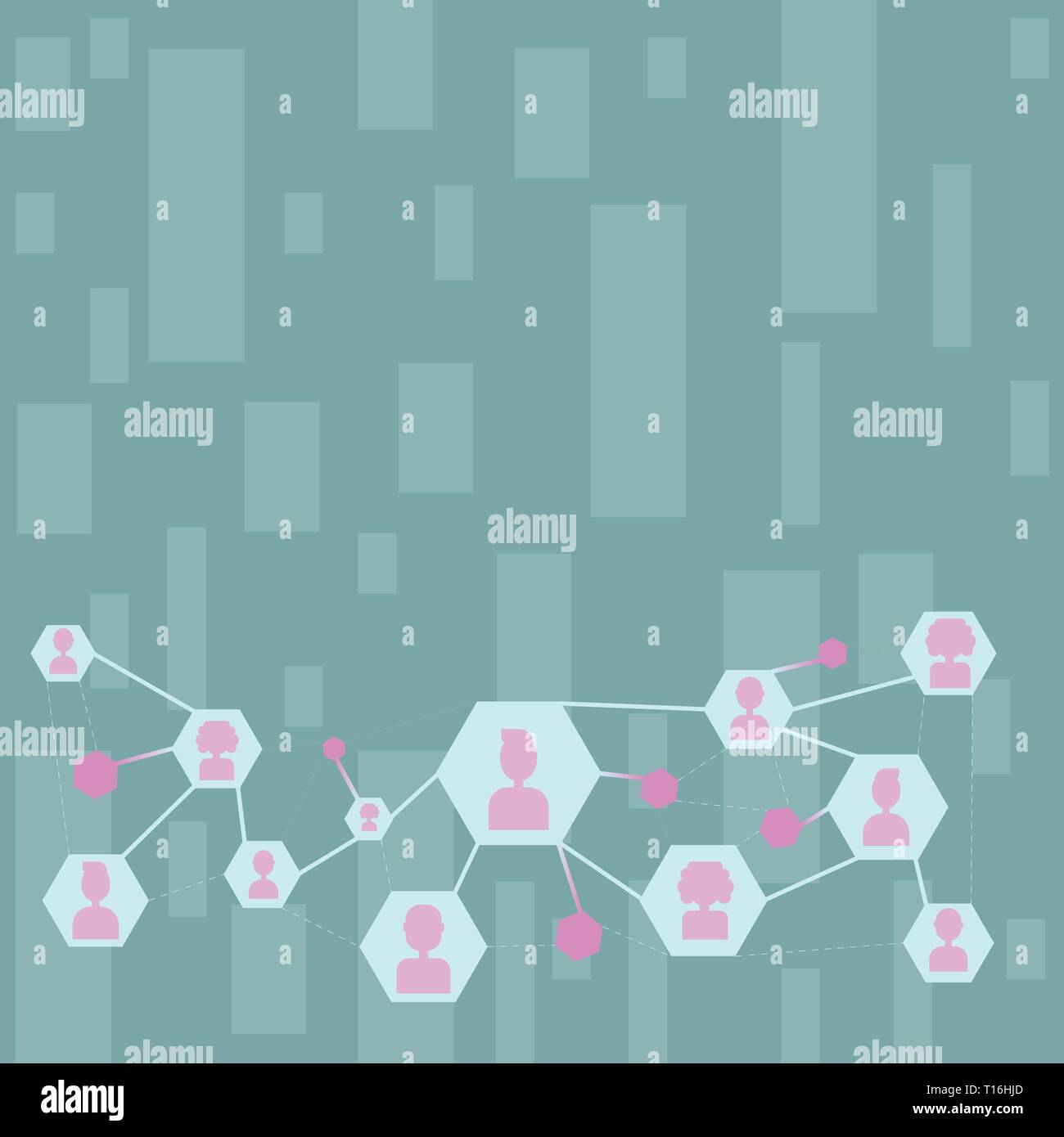 Online Chat Head Icons with Avatar and Connecting Lines for Networking ...