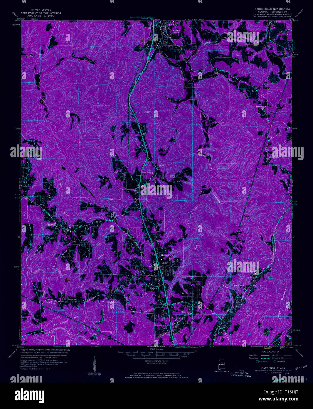 Map of gardendale hi-res stock photography and images - Alamy