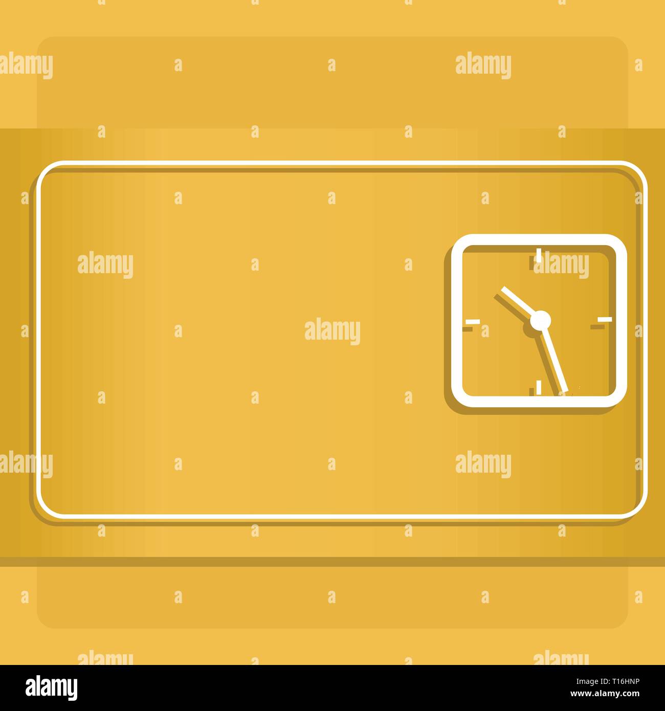 Modern Design of Transparent Square Analog Clock on Two Tone Pastel ...